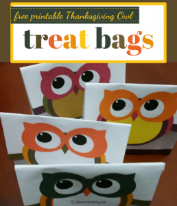 Free Printable Thanksgiving Owl Treat Bags | Altamonte Family