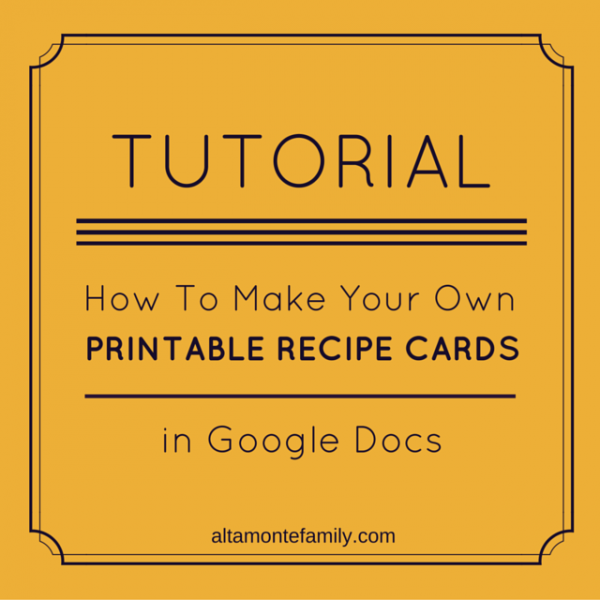 How To Make Free Printables In Google Docs | Altamonte Family
