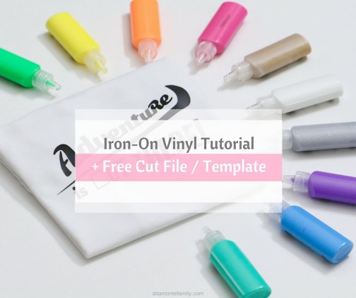 Iron-On Vinyl Tutorial + Free Cut File [Adventure Is Out There]