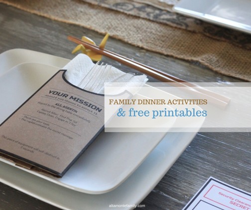 Fun Family Dinner Activities + Free Printables