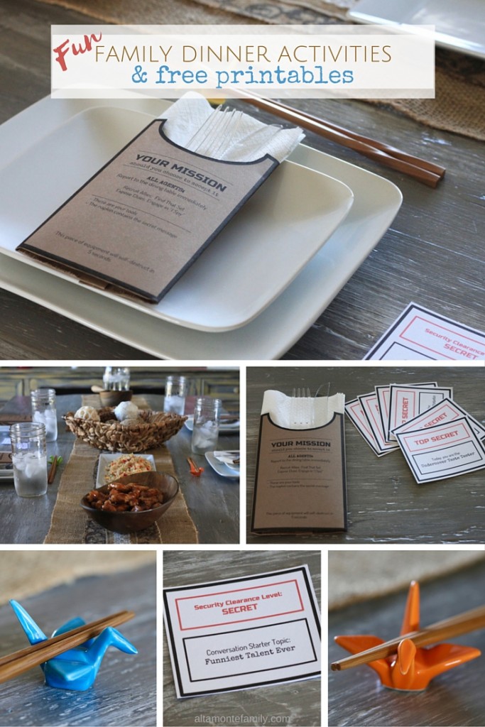 Fun Family Dinner Activities + Free Printables
