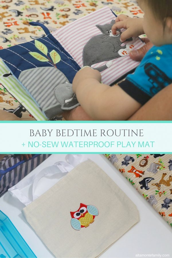 No-Sew Waterproof Play Mat + Baby Bedtime Routine