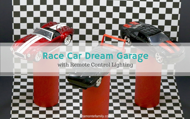 Kids' Race Car Dream Garage With Remote-Control Lighting
