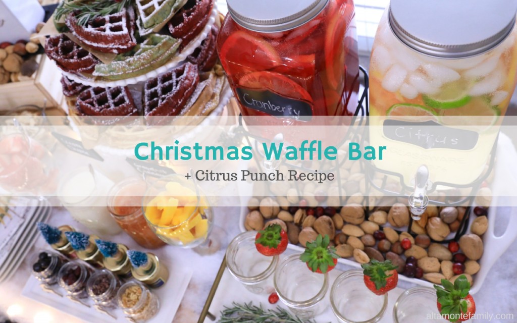 A Very Merry Holiday Waffle Bar + Citrus Punch Recipe